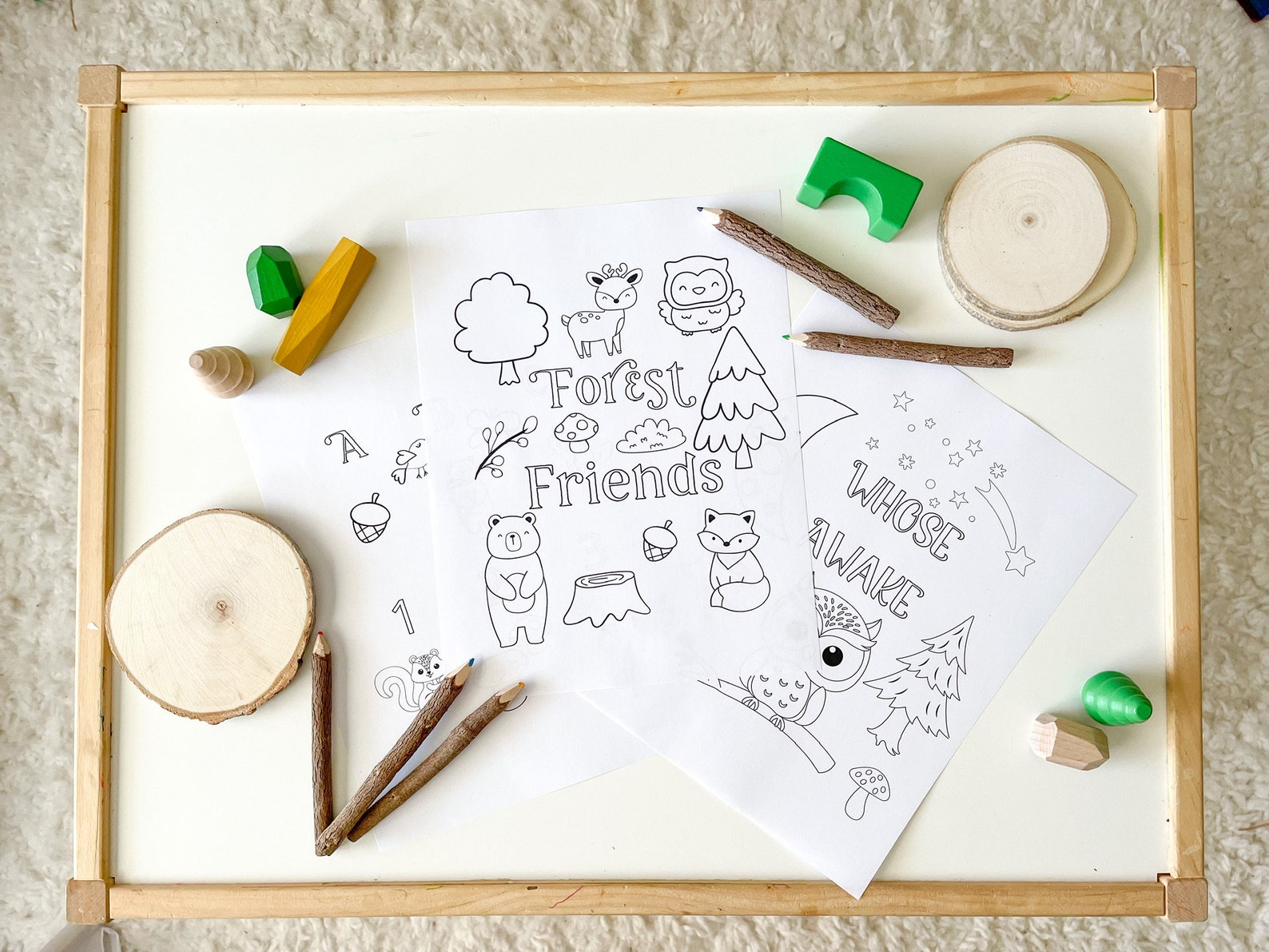 Printable Coloring Pages | Woodland Animals | Forest Friends ...