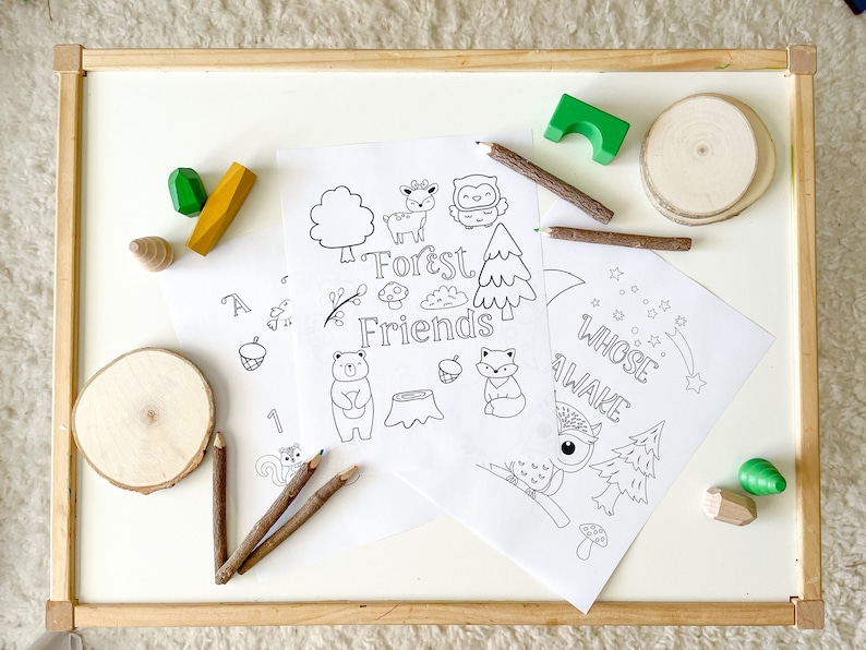 Printable Coloring Pages | Woodland Animals | Forest Friends ...