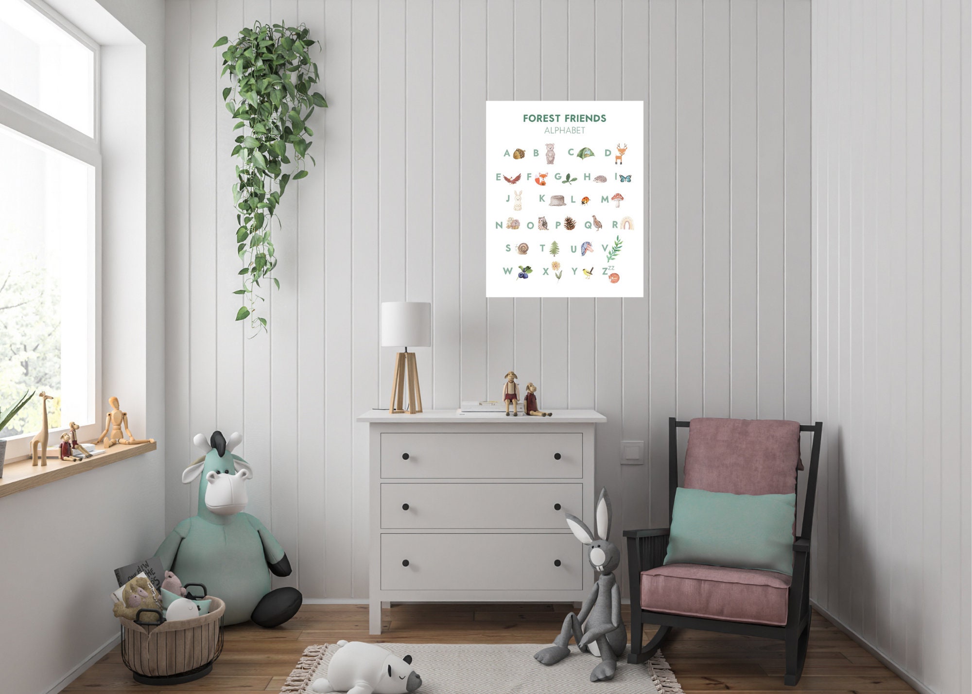 Woodland Animal Nature Alphabet Poster | Printable Forest Friends ...