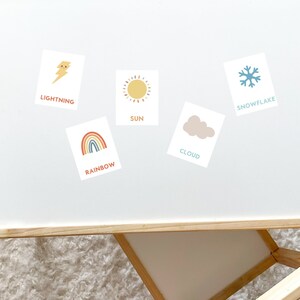 Weather Flashcards Printable Flash Cards Educational - Etsy