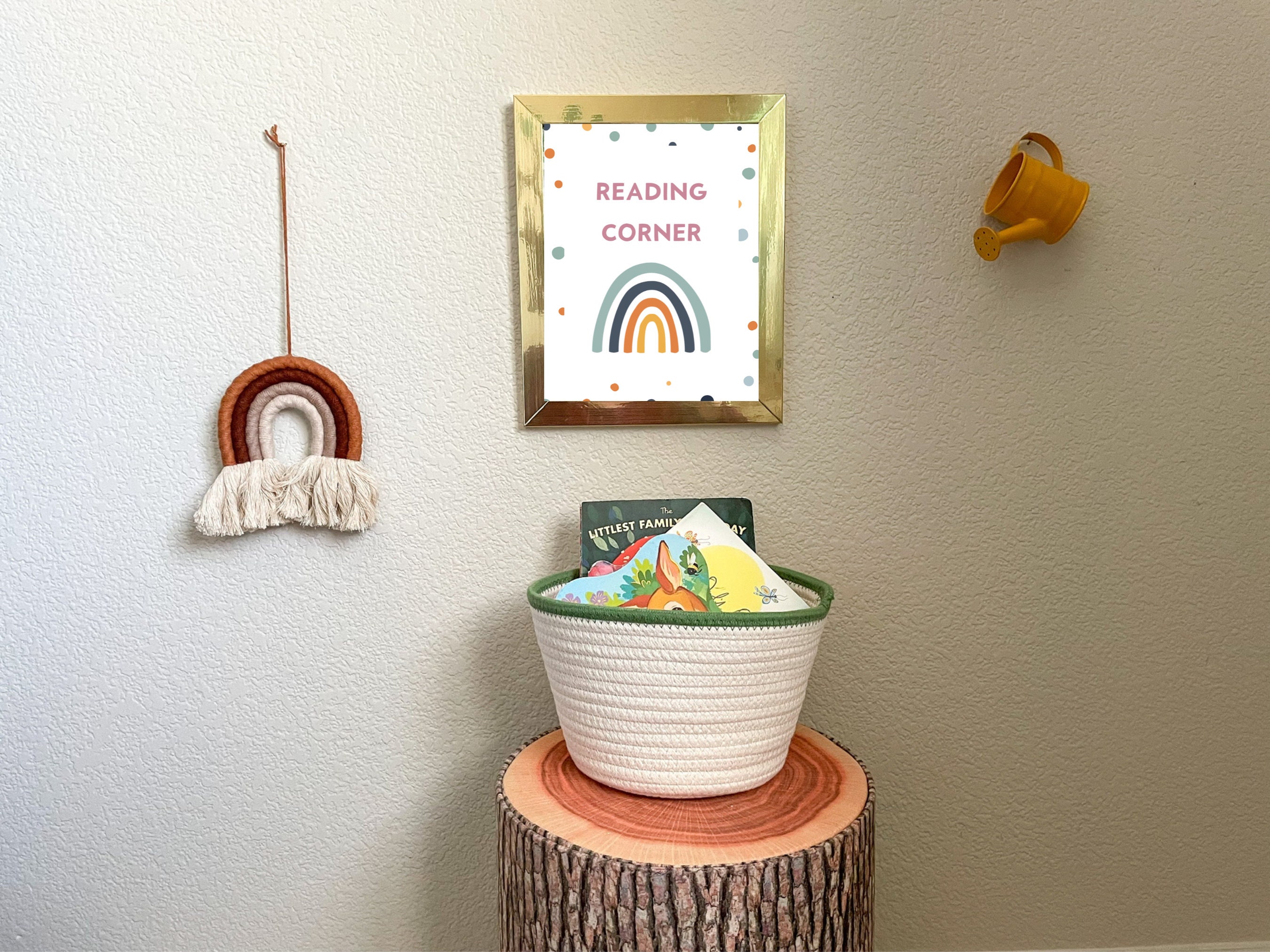 Reading Corner Poster Printable Reading Poster Kids Reading Nook Sign ...