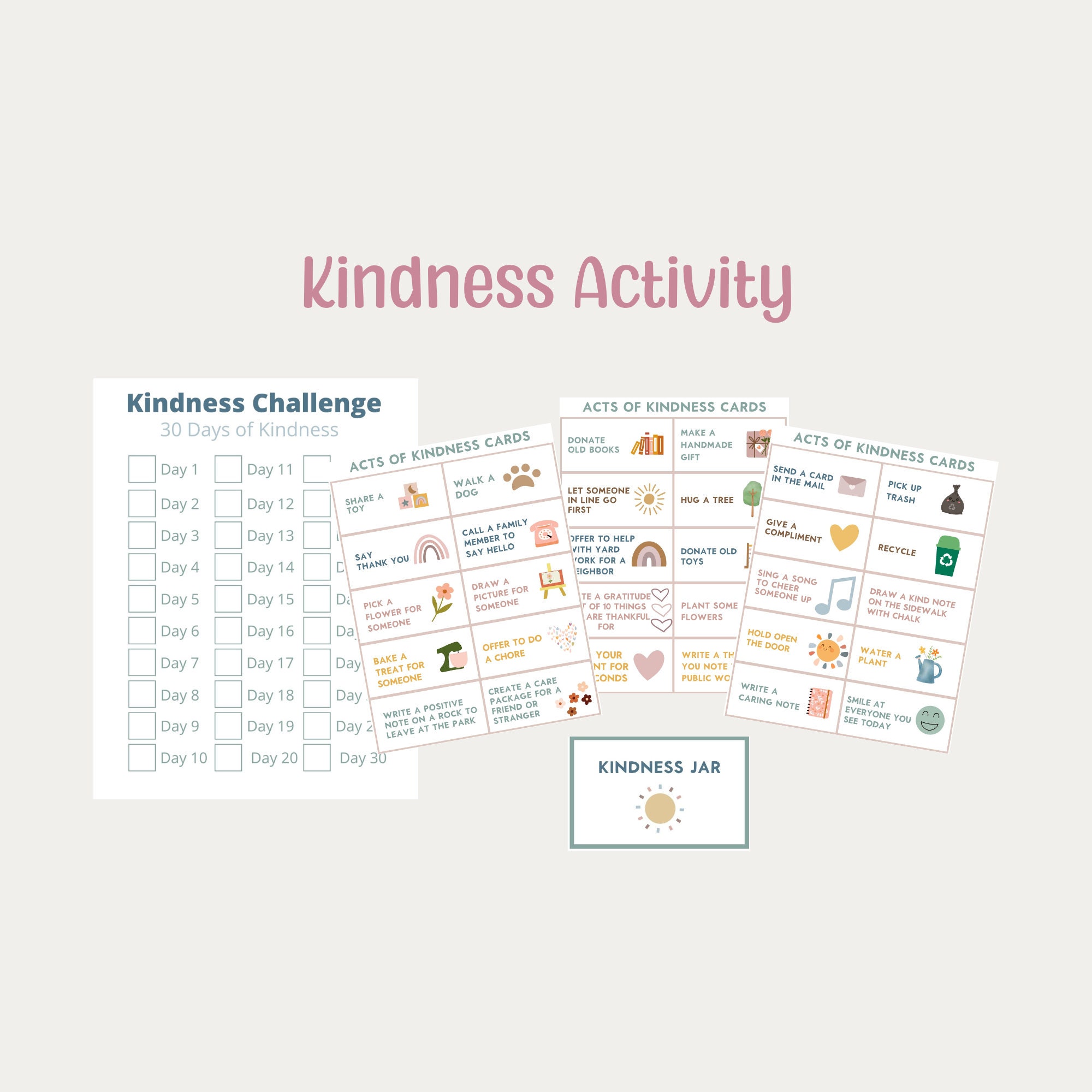 Kindness Activity | Printable Acts of Kindness Cards | Kind Kids ...