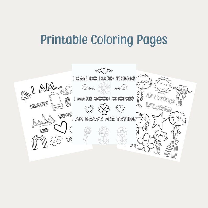 Affirmations Bundle: Printable Poster, Toddler Affirmation Cards, and ...