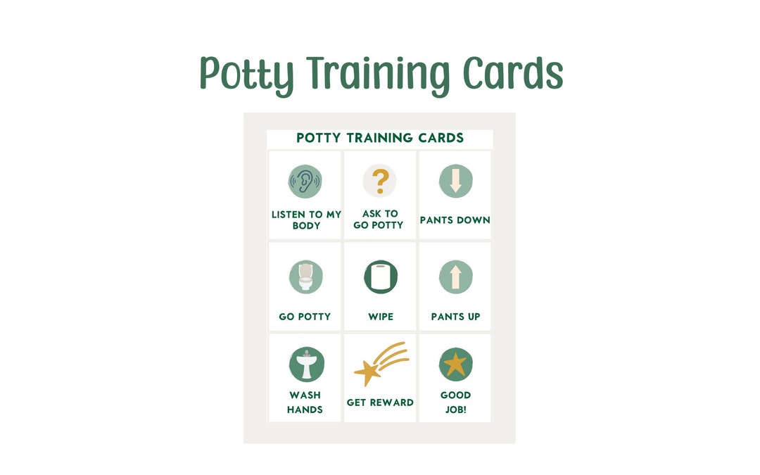 Potty Training Routine Cards | Visual Schedule Flashcards (digital ...