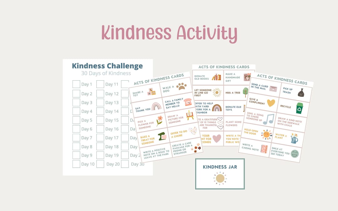 Kindness Activity Printable Acts of Kindness Cards Kind - Etsy