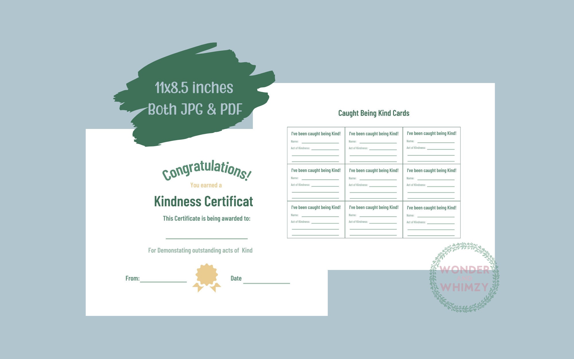 Kindness Certificate and Kind Cards for Kids | Printable Award ...