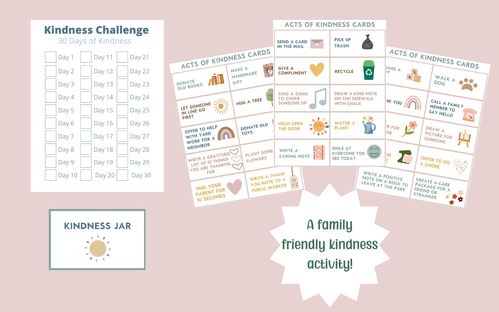 Kindness Activity | Printable Acts of Kindness Cards | Kind Kids ...