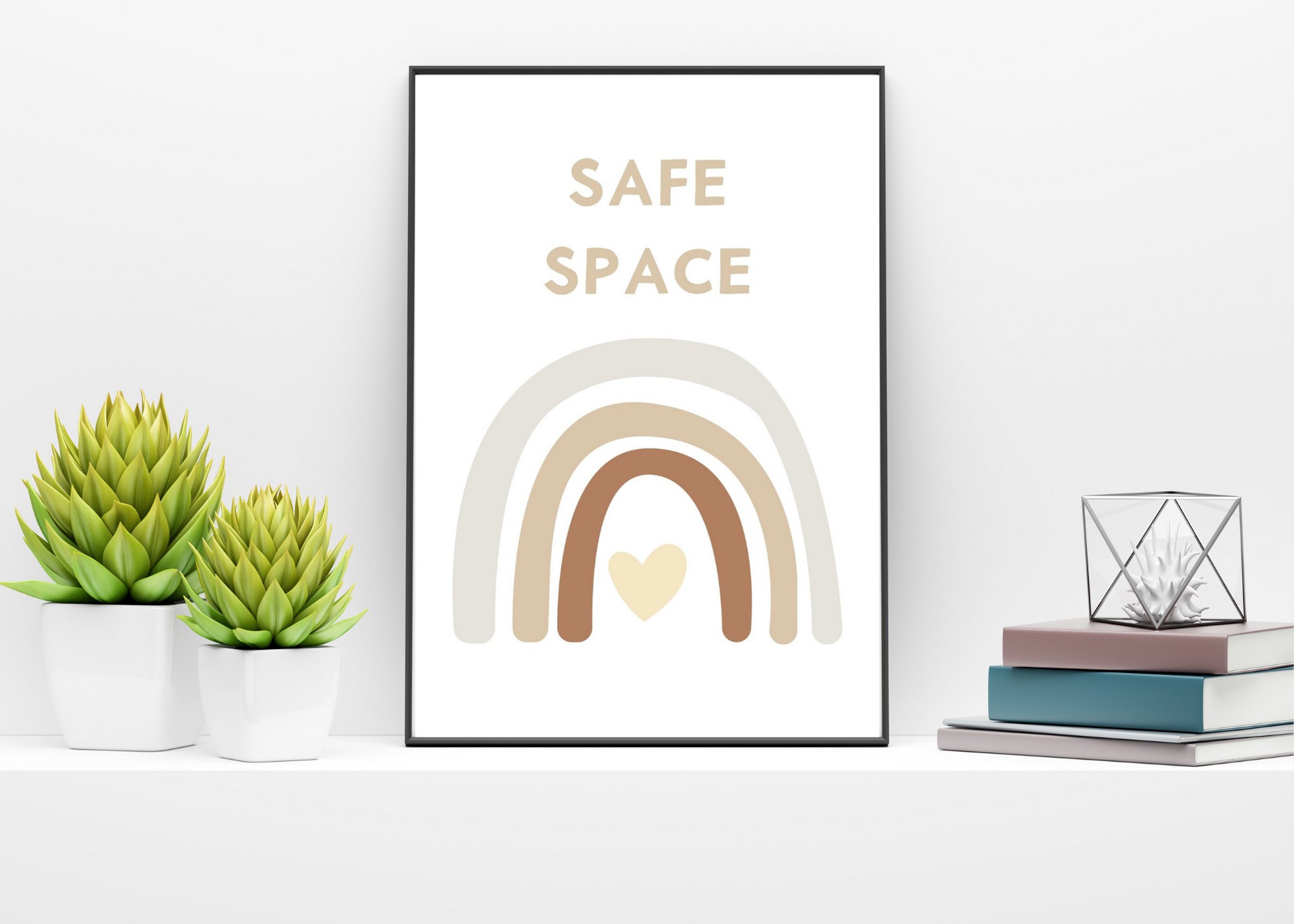 Safe Space Poster Printable Rainbow Wall Art - Etsy
