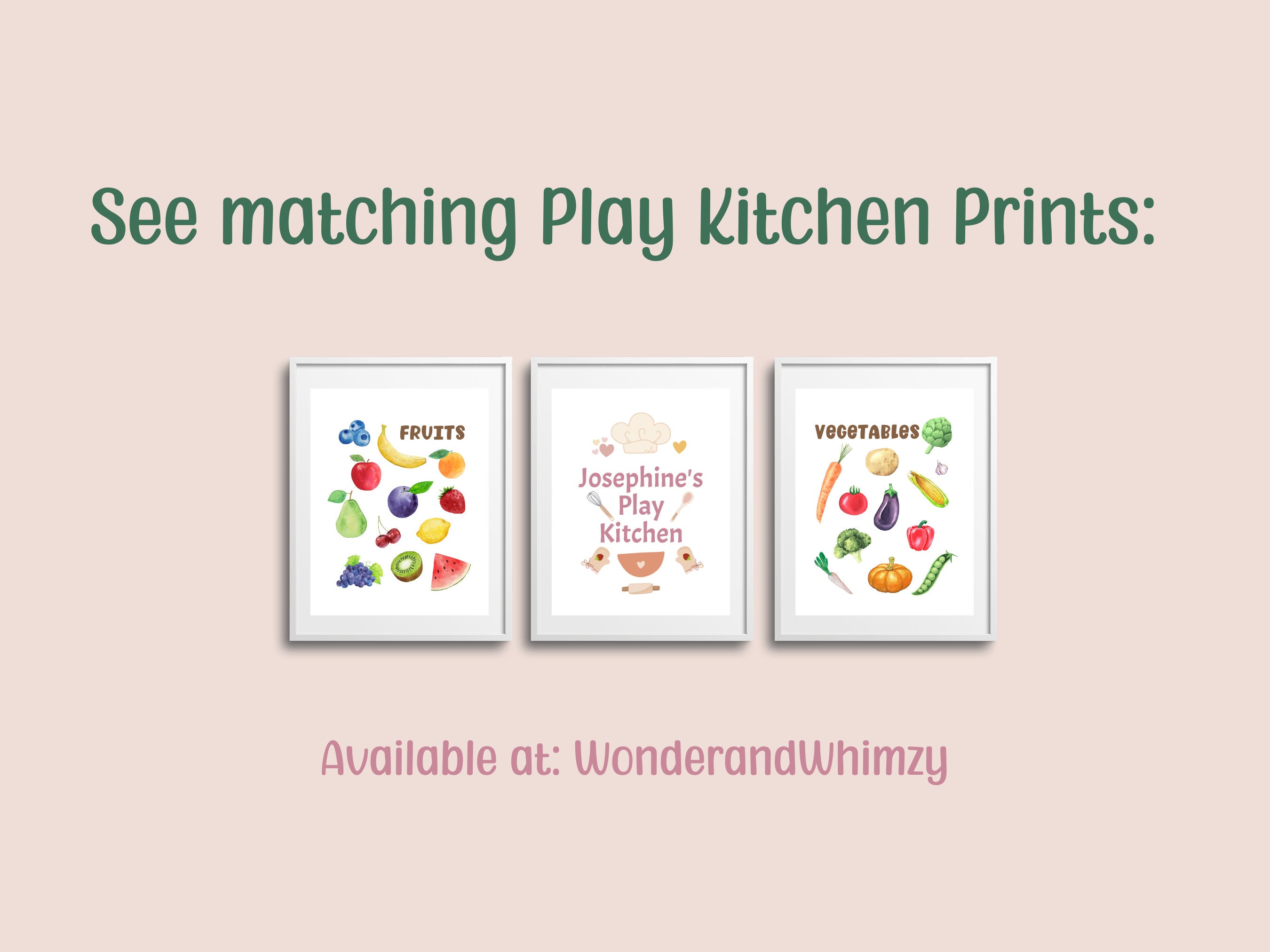 Play Kitchen Sign | Printable Custom Name Sign | Playroom Decor ...
