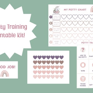 Potty Training Printable Bundle: Reward Chart, Potty Training Cards ...