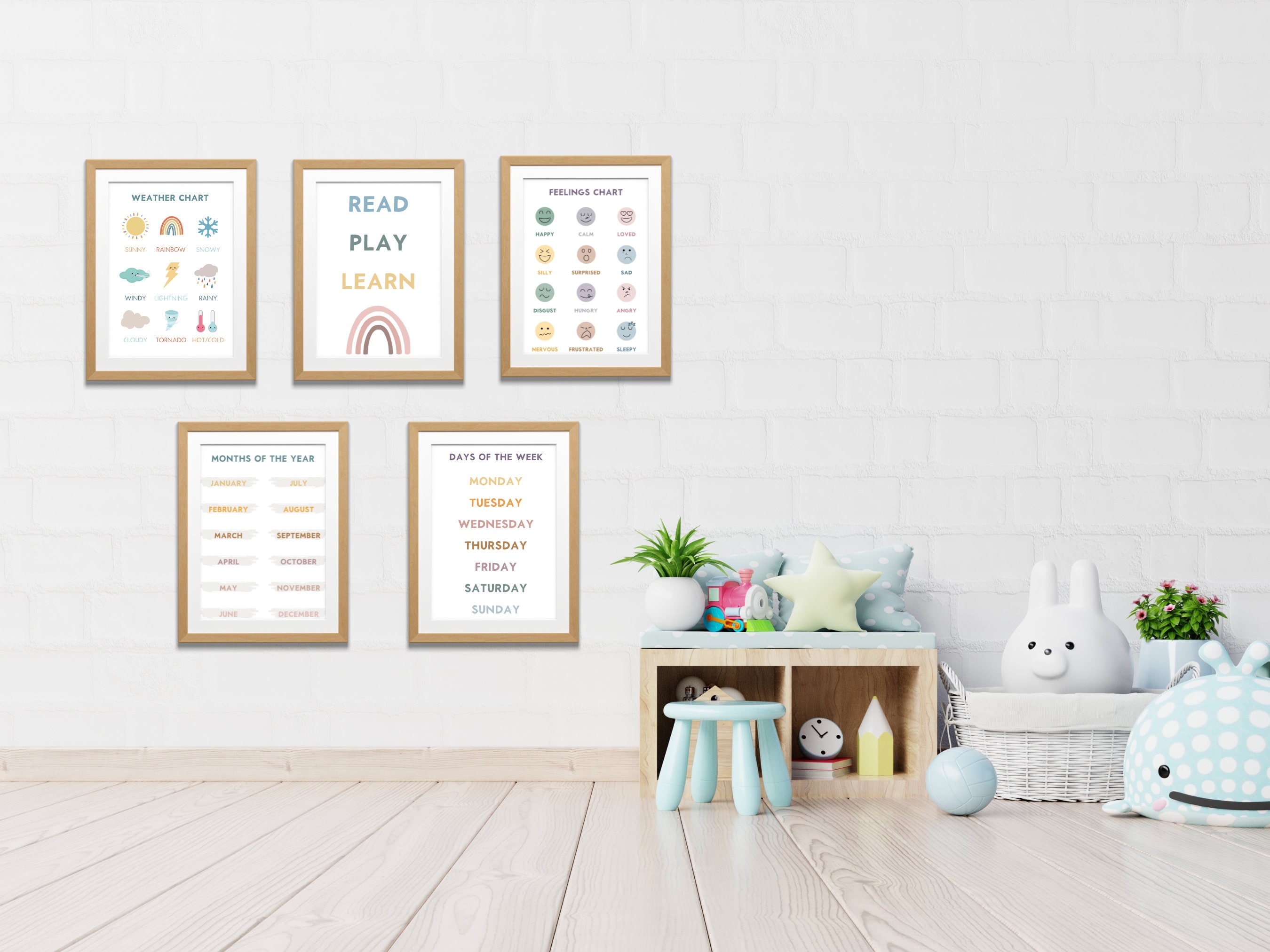 Playroom Posters Bundle | Printable Educational Posters | Montessori ...