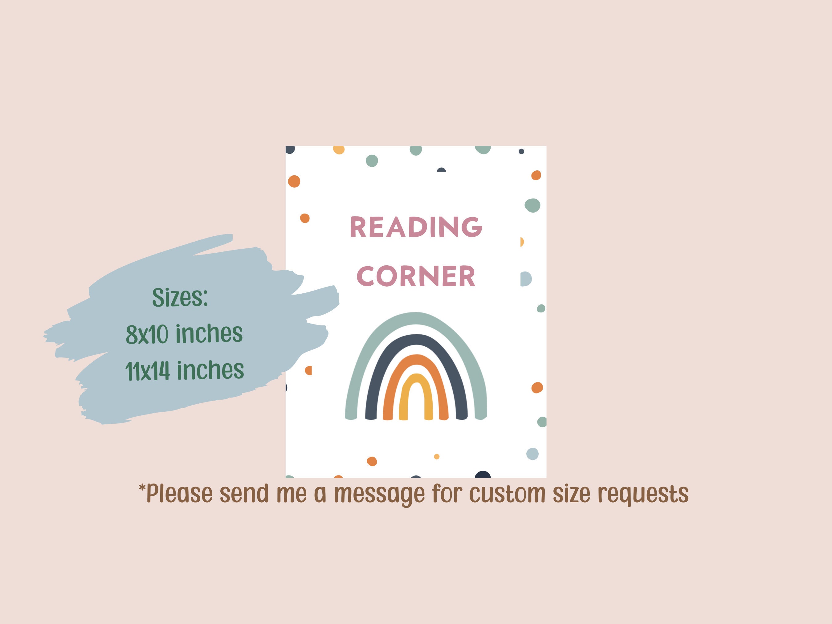 Reading Corner Poster Printable Reading Poster Kids Reading Nook Sign ...