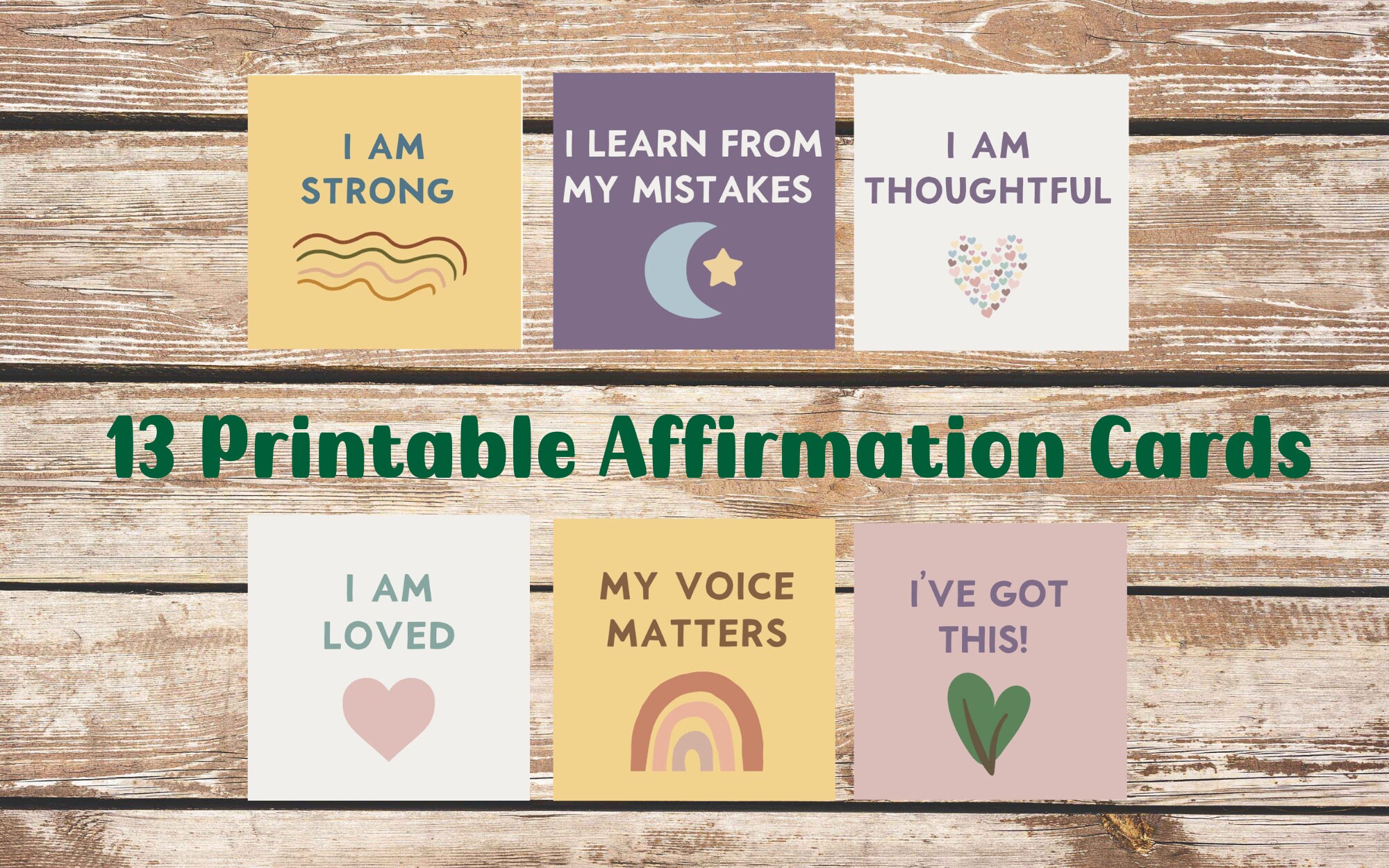 Affirmation Station Cards Printable Boho Classroom Decor Daily ...