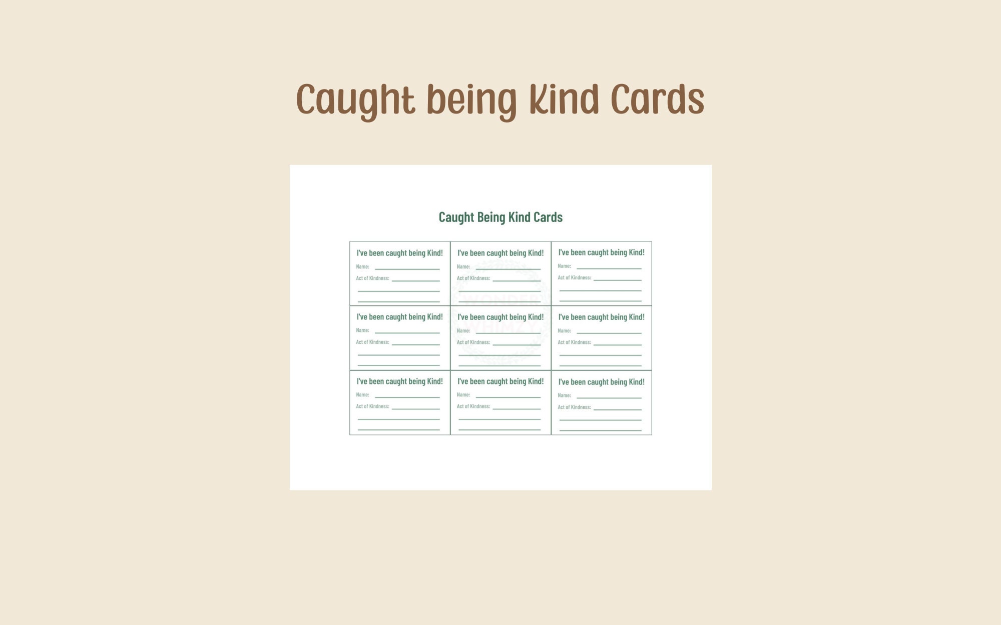 Kindness Certificate and Kind Cards for Kids Printable Award - Etsy