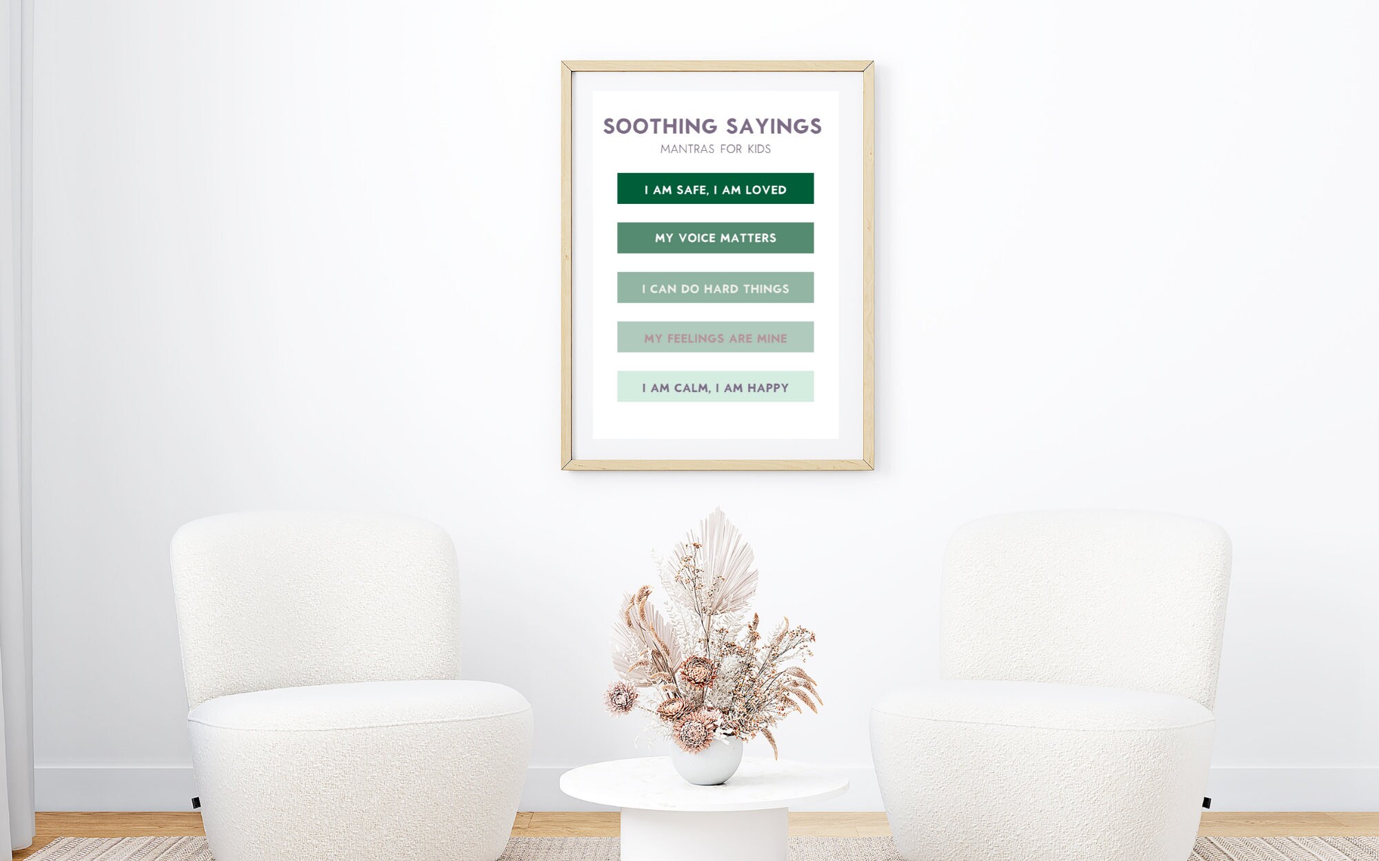 Soothing Sayings | Printable Kids Mantras | Instant Download Positive ...