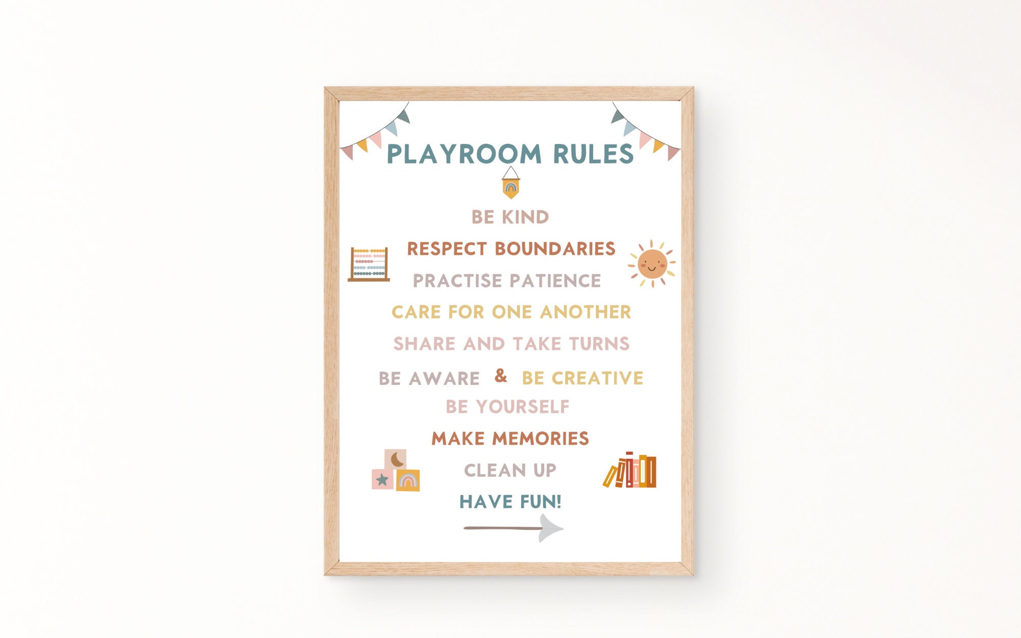Playroom Rules Printable Poster | Digital Download Montessori Poster ...