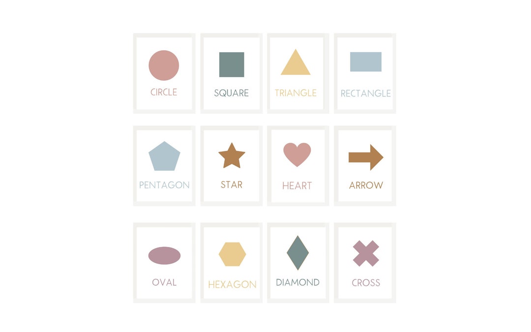 Shapes Flashcards | Digital Educational Activity | Printable Montessori ...