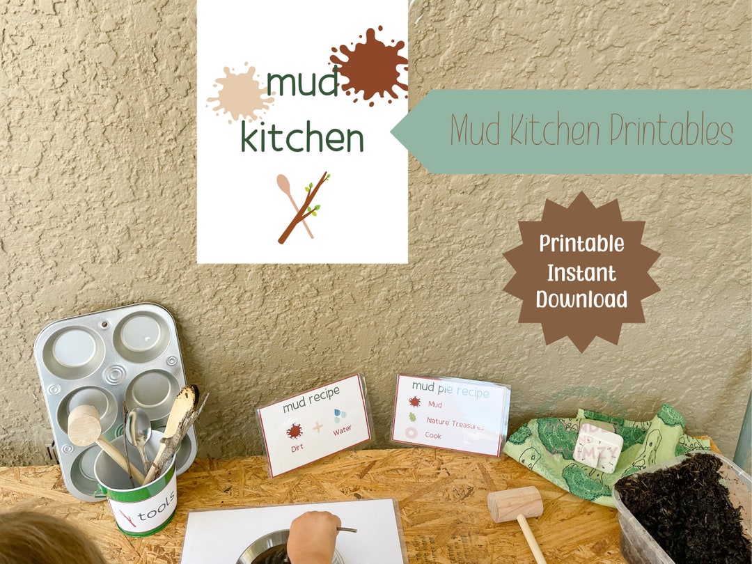 Mud Kitchen PRINTABLES | Pretend Play Digital Download - Etsy
