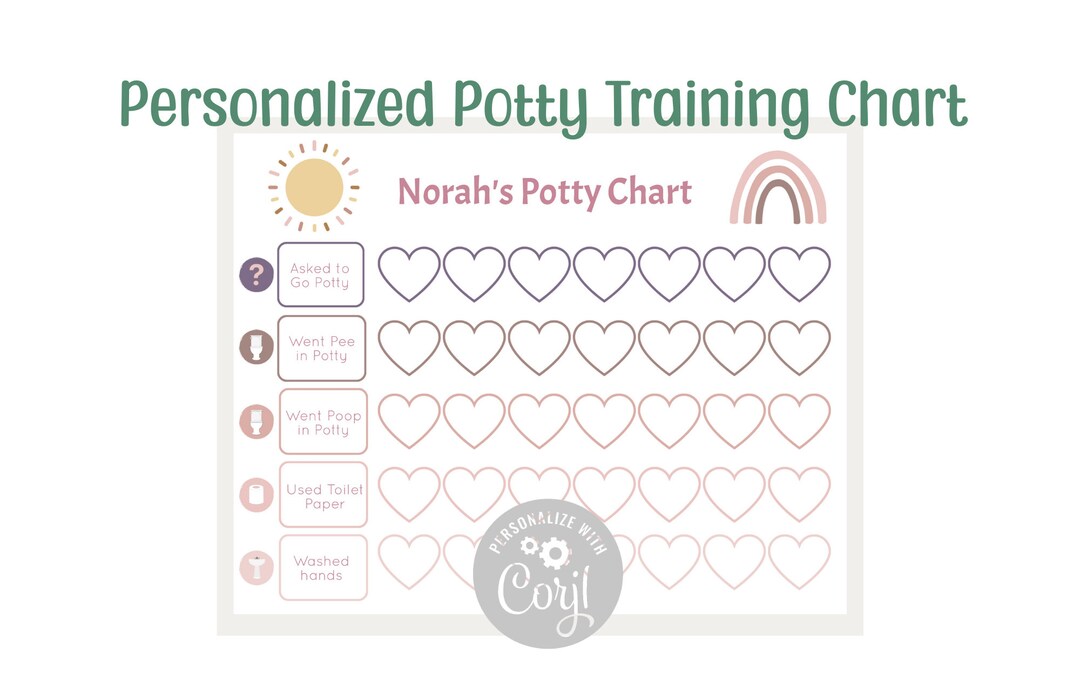Personalized Potty Chart | Printable Potty Training Chart | Toddler ...