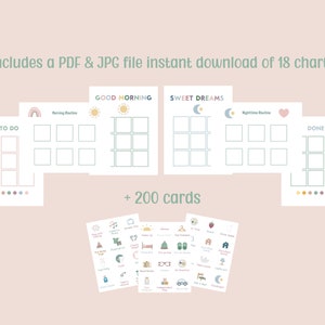 Kids Routine Charts and Visual Schedule Cards | Printable Checklist ...