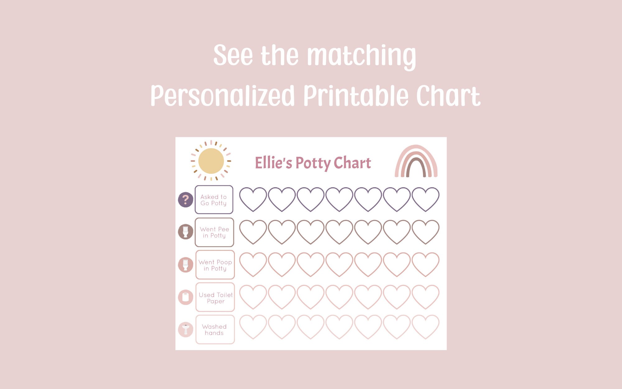 Potty Training Printable Bundle: Reward Chart, Potty Training Cards ...