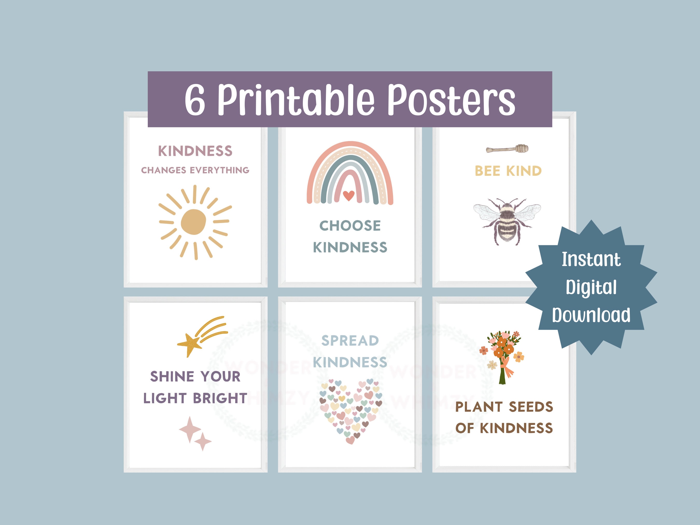 Kindness Poster Bundle | Printable Kindness Quote Prints - Etsy