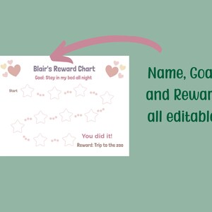 Kids Reward Chart | Editable Behavior Chart | Printable Toddler ...