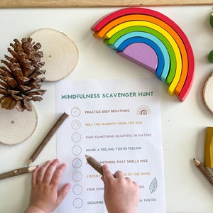 Mindfulness Scavenger Hunt | Instant Download Anxiety Relief Game ...