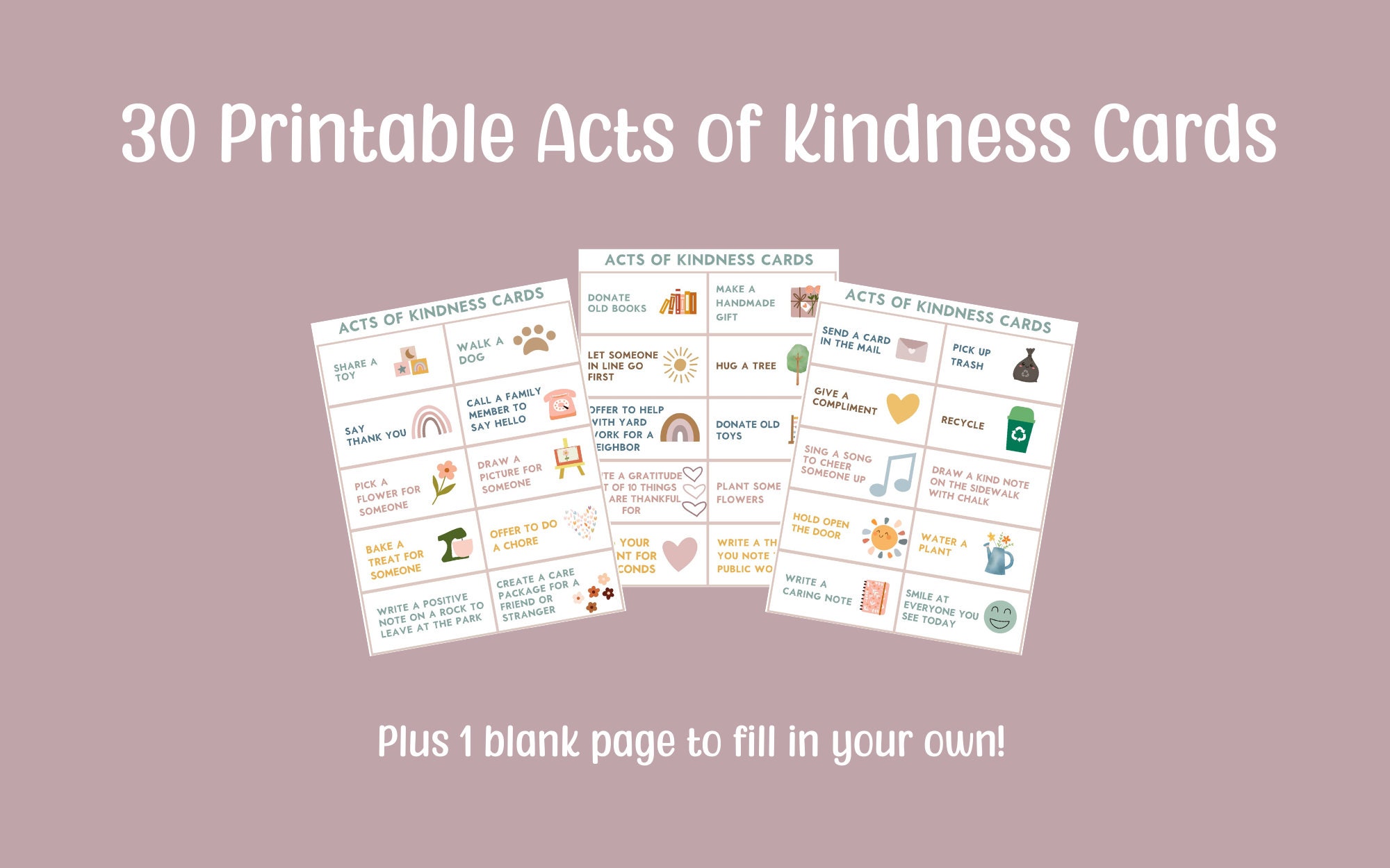 Kindness Activity | Printable Acts of Kindness Cards | Kind Kids ...