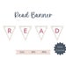 Book Nook READ Banner Printable Book Banner SVG Files - Etsy