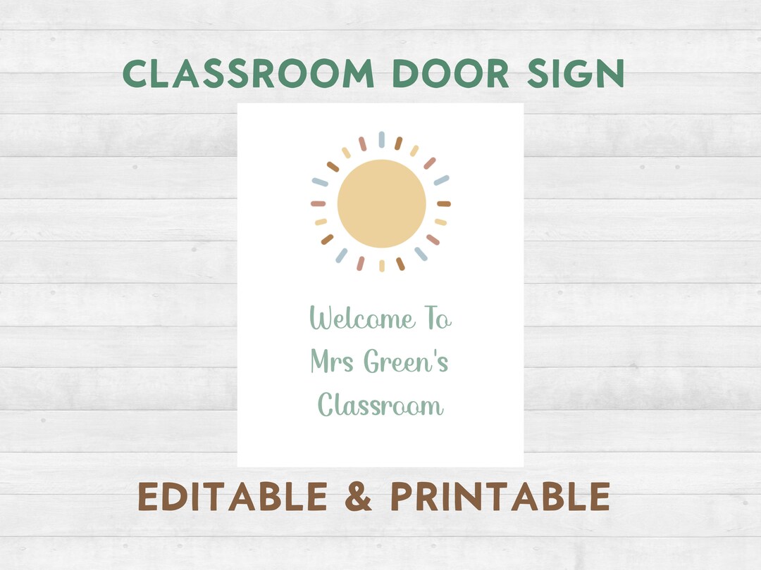Classroom Door Sign | Personalized Sign Classroom Decor - Etsy