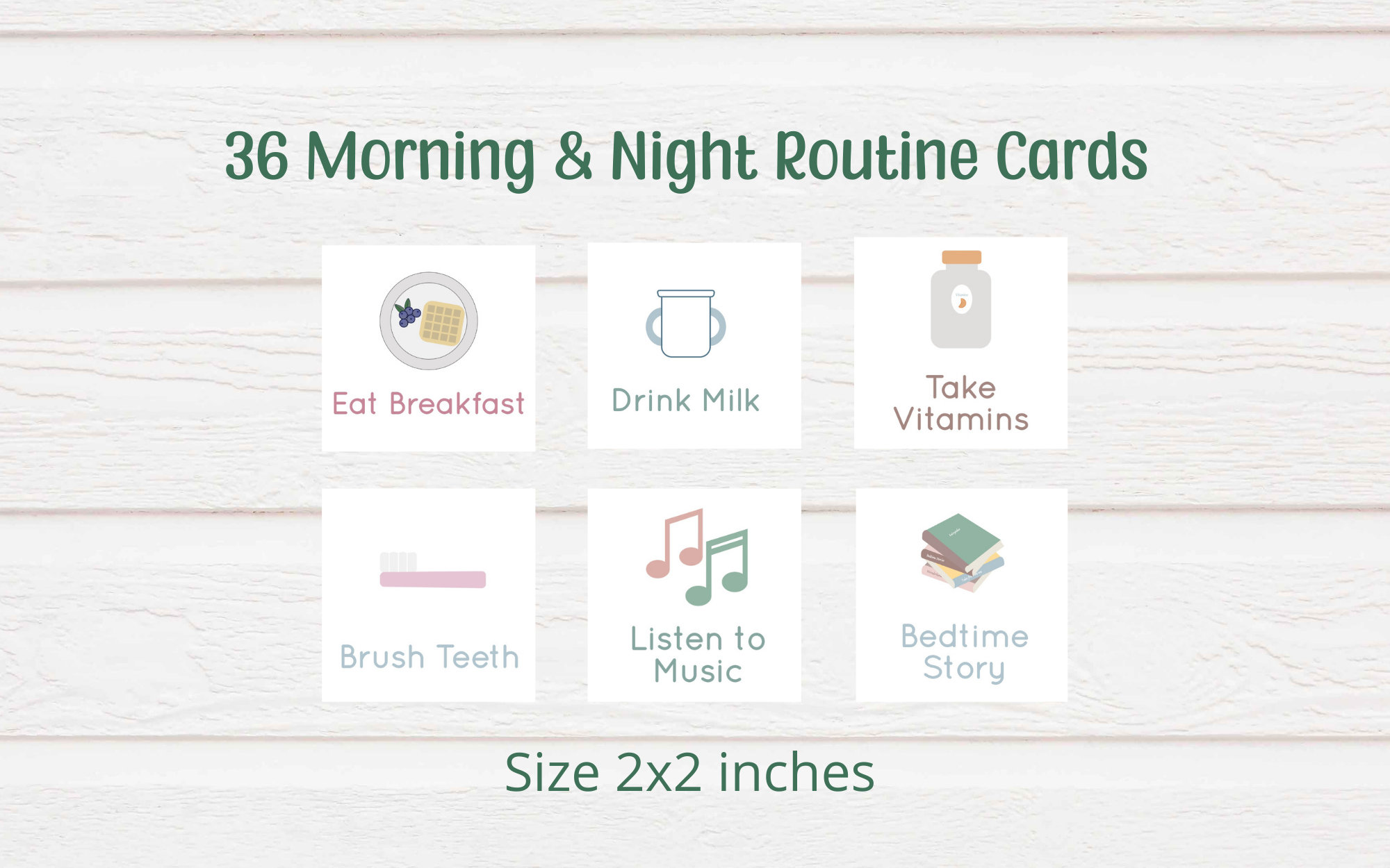 Kids Routine Chart and Cards for Morning Routine and Night Editable ...