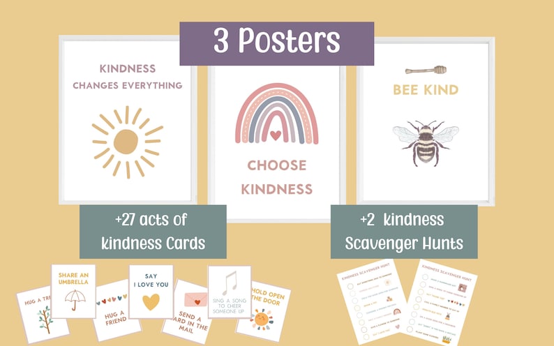 Kindness Bundle: Choose Kindness Poster Kindness Changes - Etsy