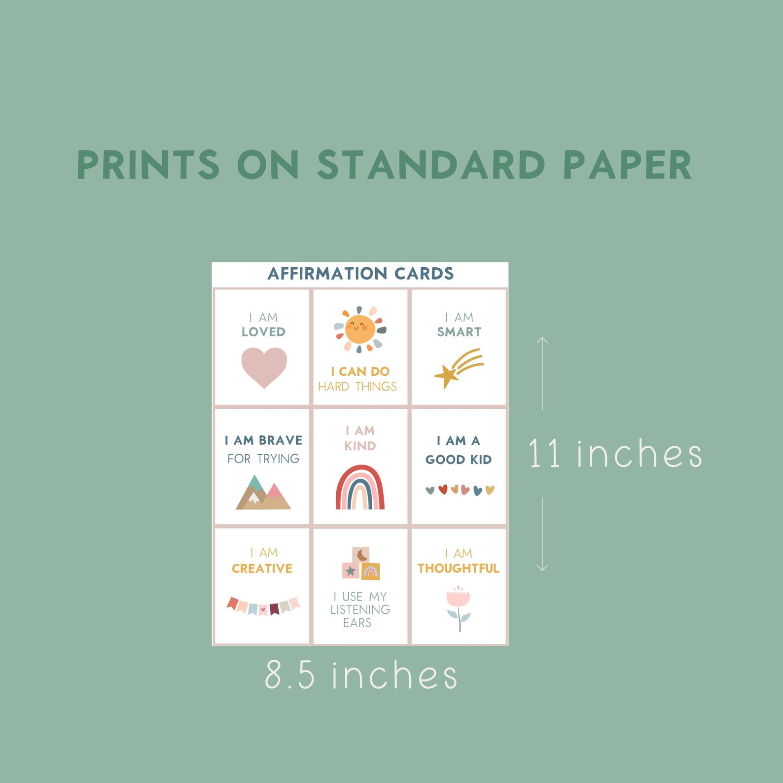 Positive Affirmation Cards for Kids | Printable Cards | Toddler ...