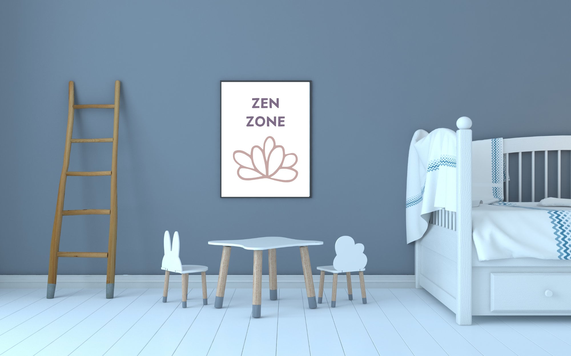 Zen Zone Poster | Digital Download | Lotus Flower Art | Calm Corner ...