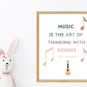 Music Poster for Children | Printable Music is the Art of Thinking With ...