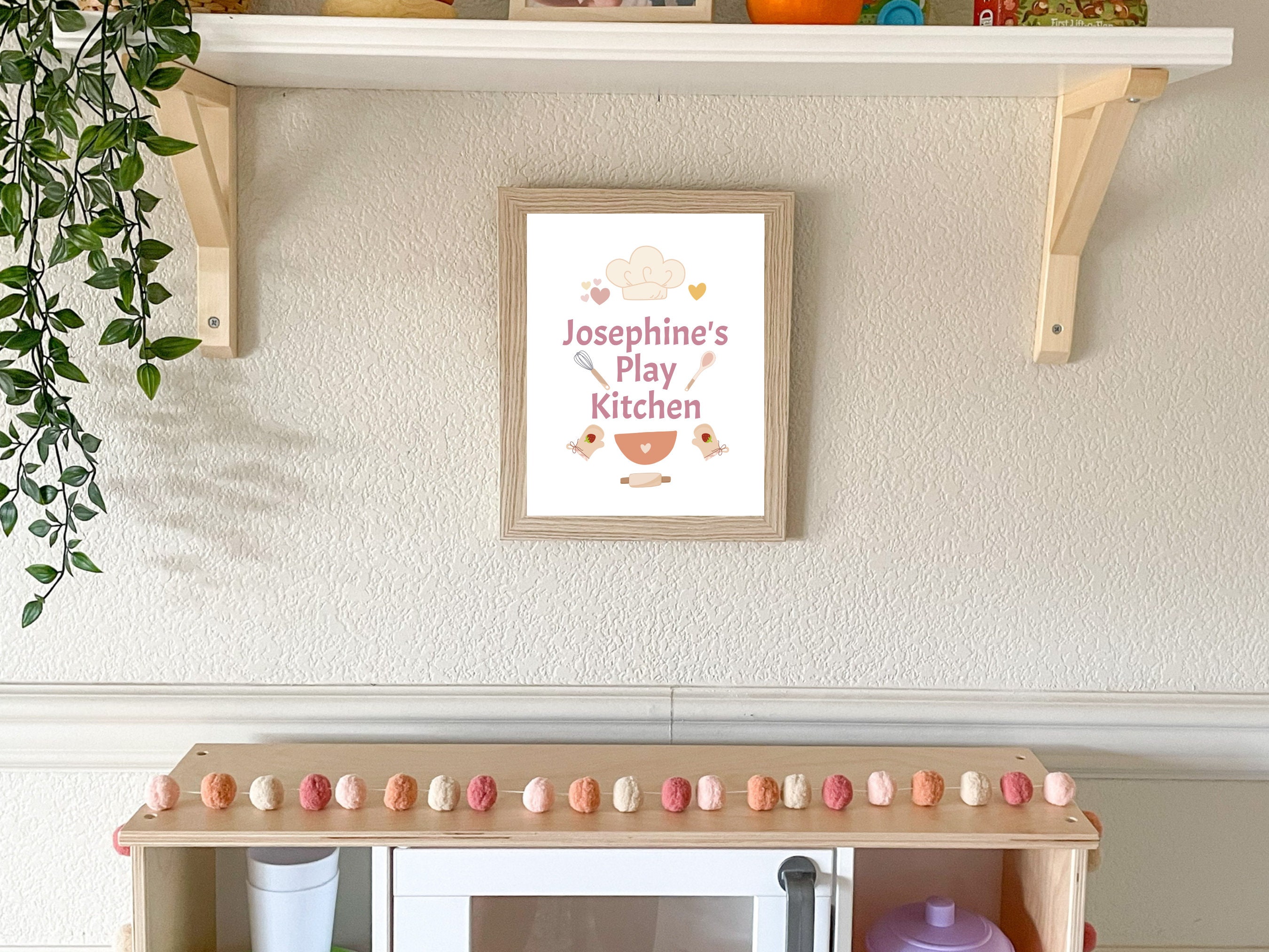 Play Kitchen Sign | Printable Custom Name Sign | Playroom Decor ...