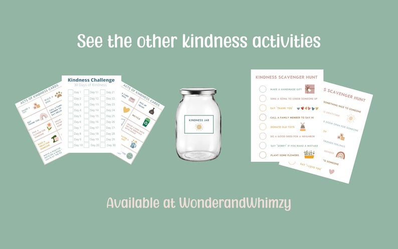 Printable Kindness Bingo With Variations for Kids to Encourage Random ...