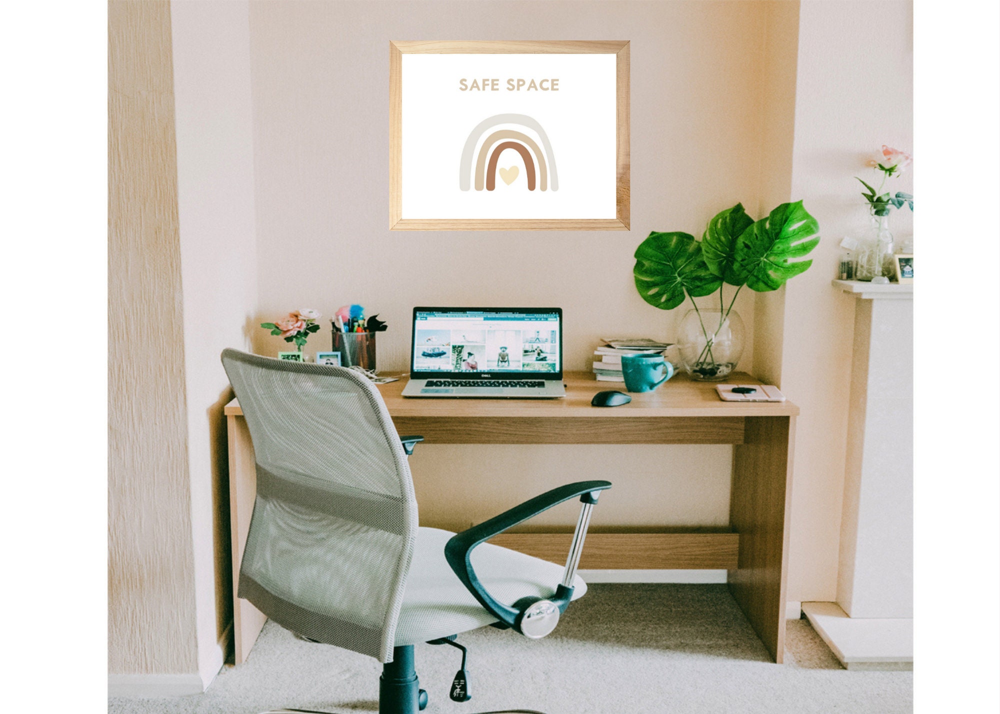 Safe Space Poster Printable Rainbow Wall Art - Etsy