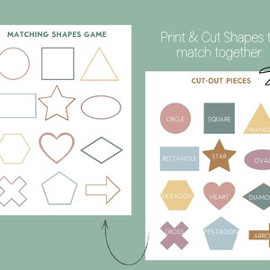 Printable Shapes Game | Pre-k Curriculum Shape Matching | Busy Binder ...
