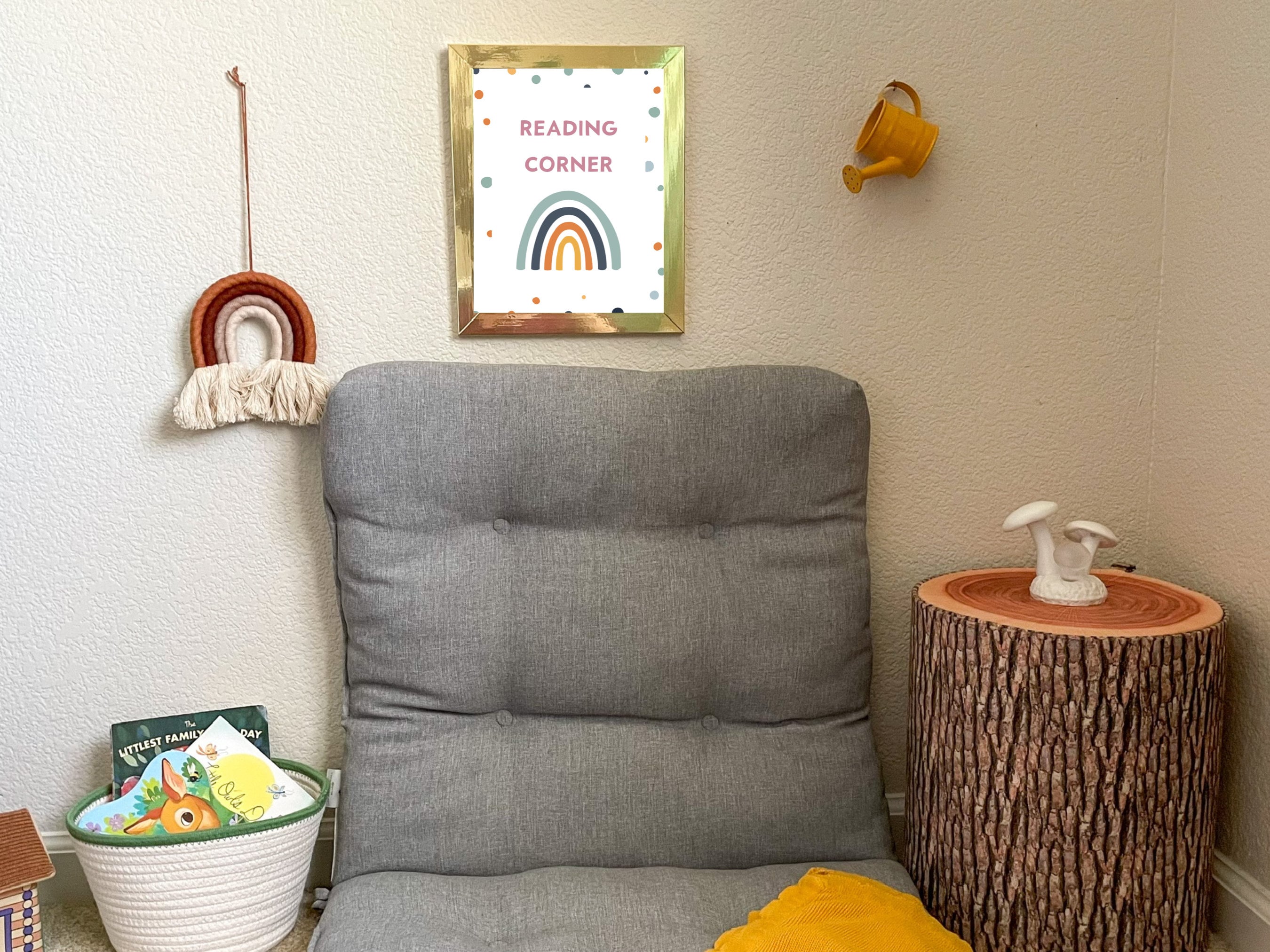 Reading Corner Poster Printable Reading Poster Kids Reading Nook Sign ...