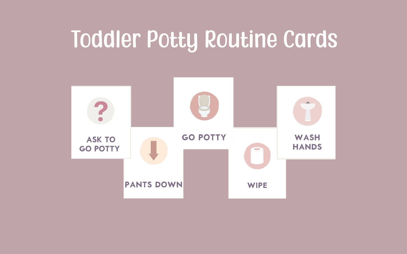 Potty Training Printable Bundle: Reward Chart, Potty Training Cards ...