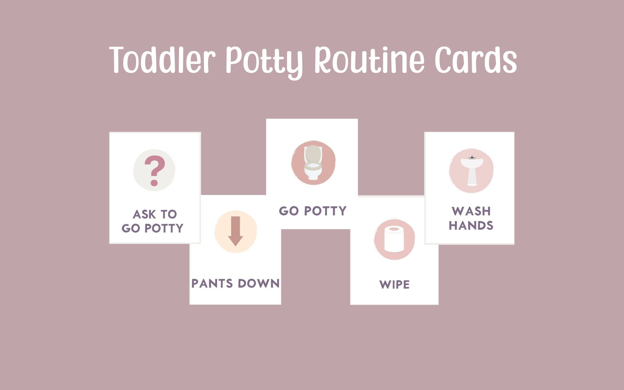 Potty Training Printable Bundle: Reward Chart, Potty Training Cards ...