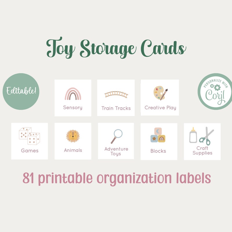 Toy Bin Labels - Etsy