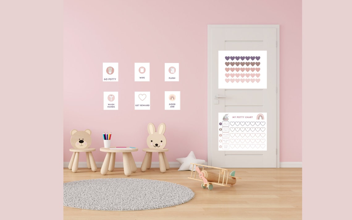 Potty Training Printable Bundle: Reward Chart, Potty Training Cards ...
