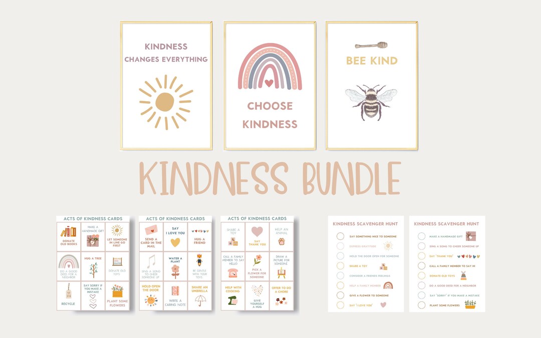 Kindness Bundle: Choose Kindness Poster Kindness Changes - Etsy