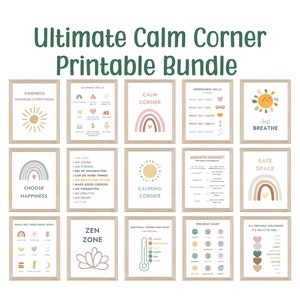 Ultimate Calm Corner Printable Bundle Including 15 Prints for Classroom ...
