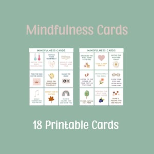 Mindfulness Cards for Children | Printable Toddler Cards | Preschooler ...