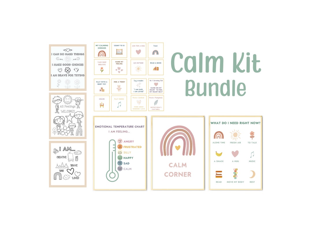Calm Corner Bundle: Emotion Charts & Calming Choice Cards (digital ...
