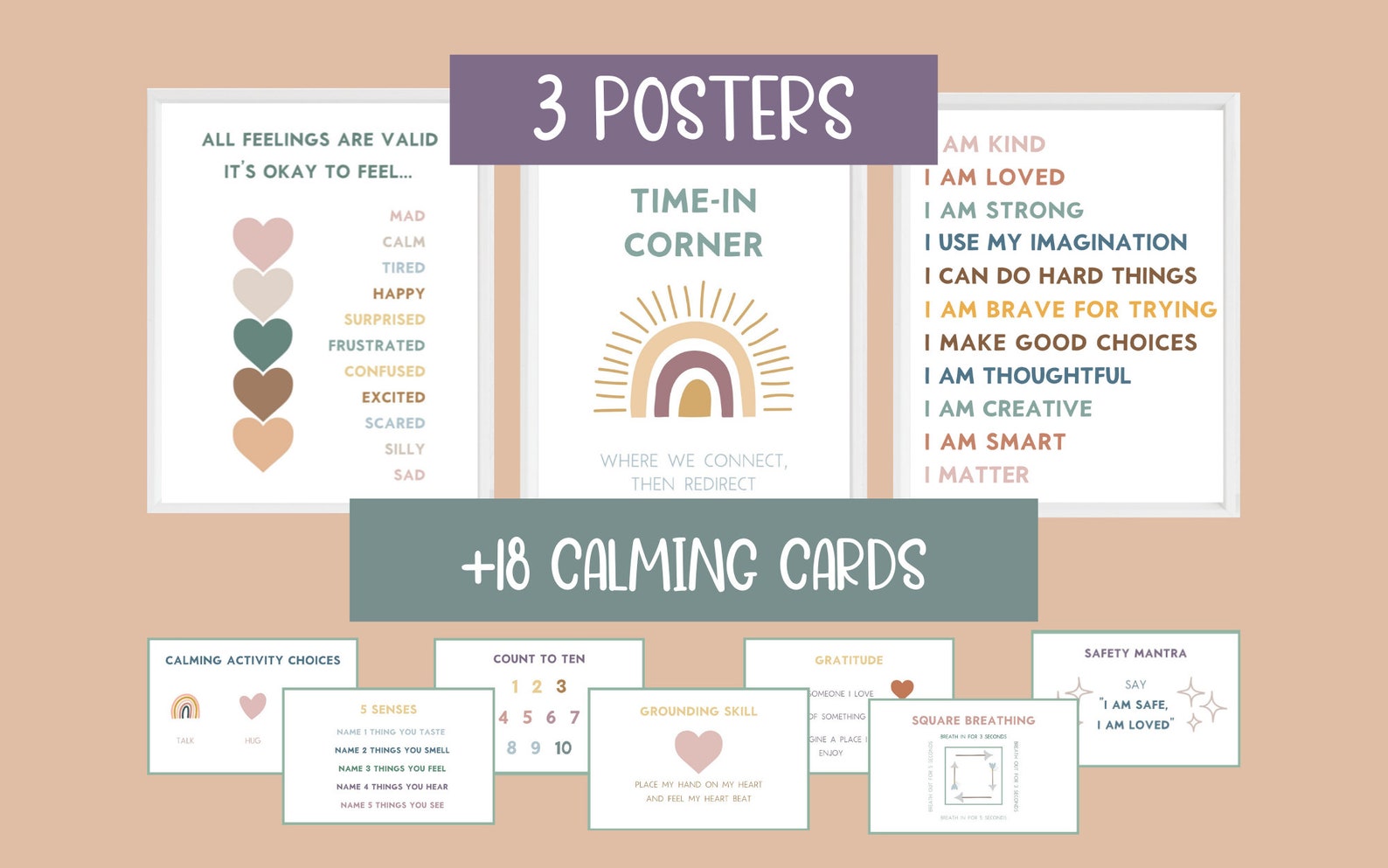 Time-in Corner Bundle: Feelings Chart Connection Poster - Etsy